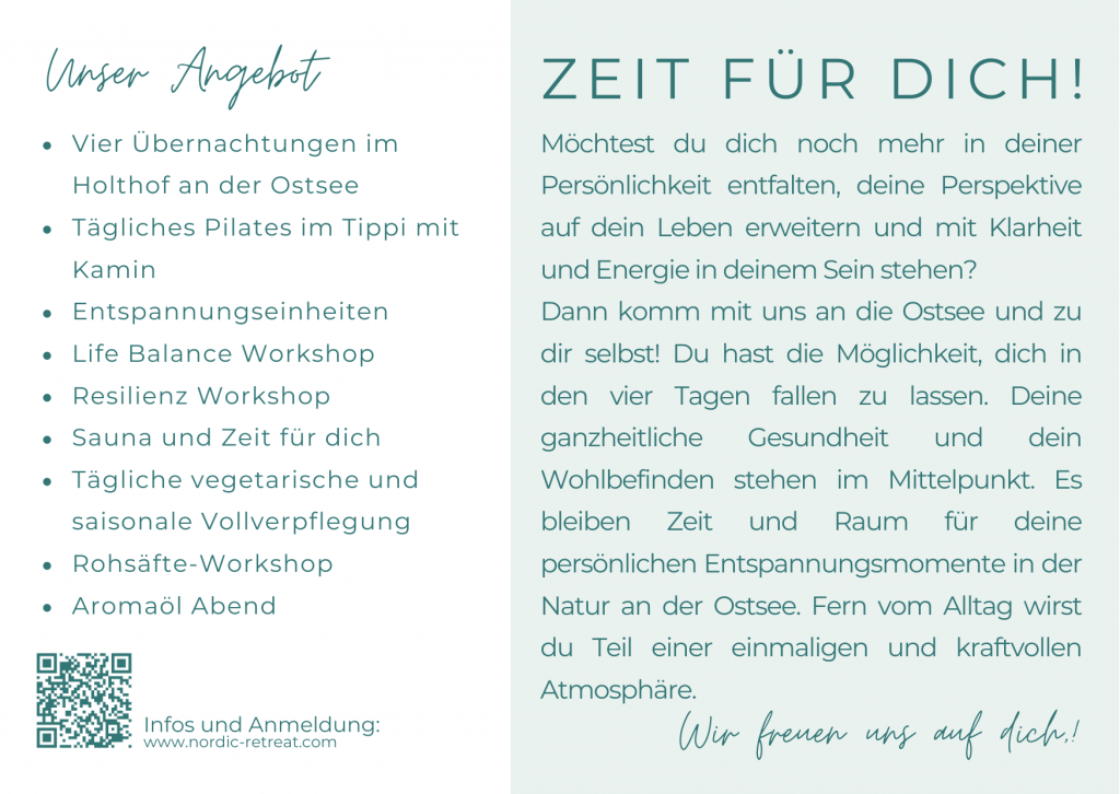 ENTSPANNUNG | ENTFALTUNG | PILATES - NORDIC REATREAT AN DER OSTSEE mit ...